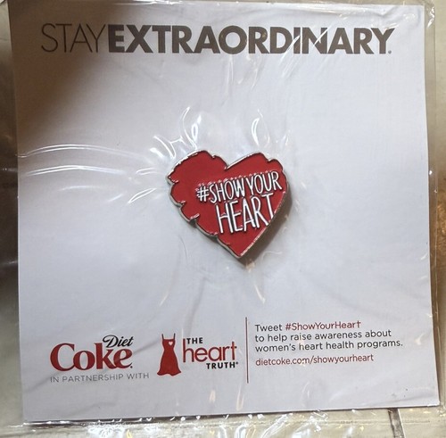 COCA COLA COMPANY DIET COKE THE RED DRESS SHOW YOUR HEART 2012 LAPEL ...