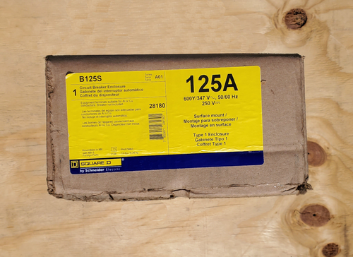 Square D B125S Breaker Enclosure (FACTORY SEALED) 785901281801| eBay