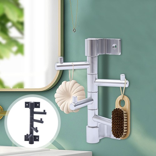 Metal 4 Arm Rotating Coat Hooks Wall Mounted Heavy Duty Clothes Hooks ...