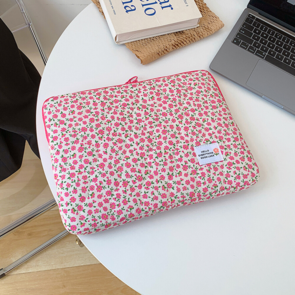 Computer Bag Zipper Flower Laptop Sleeve for 14in Notebook (Pink Flower ...