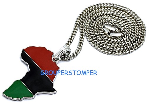 Africa Map Jamaican Pendant Necklace With Assorted Style Chains | eBay