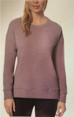 32 Degrees Women's Fleece Crewneck Pullover Sweatshirt (HTR PURPLE XL) NWT | eBay