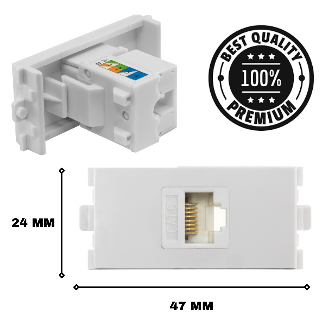 CAT6 MECH MODULE FOR MW13FR RJ45 CAT6 MECHANISM SOCKET PRO 2 WHITE ...