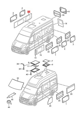 Genuine VW Crafter SCB SCC SYB SYC SYD SYI SYJ Mask film Left ...