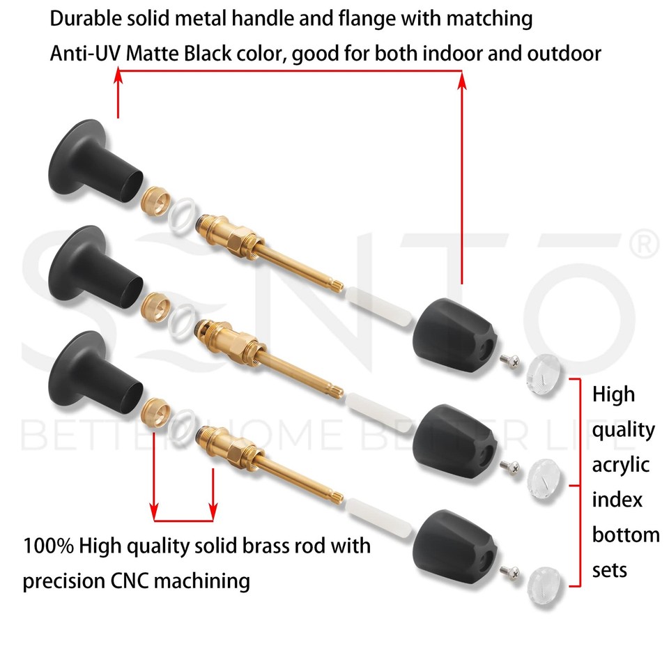 SENTO Bathtub and Shower 3 Handle Tub Trim Set For Price Pfister ...