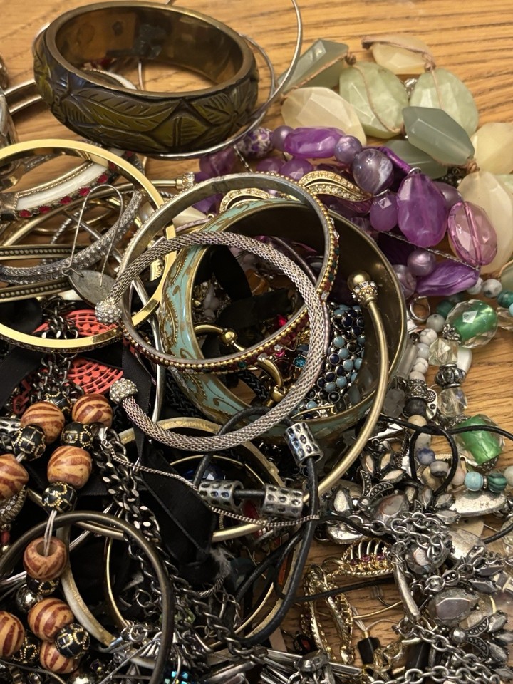 Mixed Jewelry Lot Craft Harvest Junk Wear Sell Repair 6+ Pounds Vintage ...
