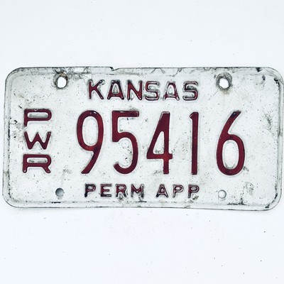 United States Kansas Permanent Power Unit License Plate PWR 95416 | eBay