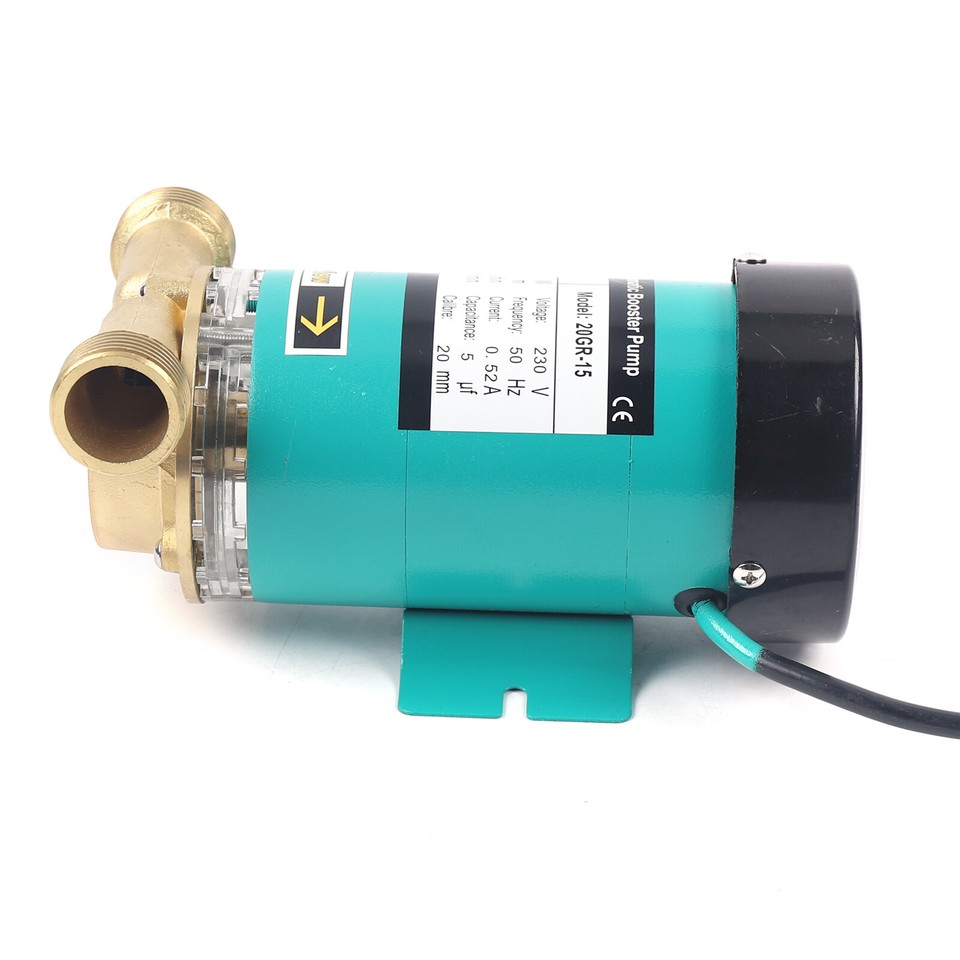 Hot Water Booster Mains Pressure Shower Pump Electric Home Boost 120W ...