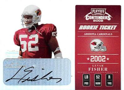 Levar Fisher autographed Football Card 2002 Playoff Contenders #151 ...