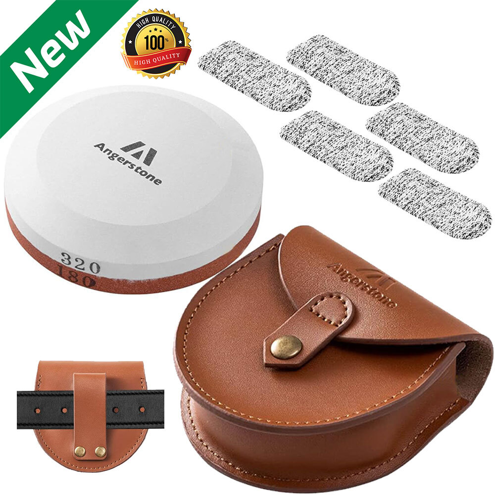 Round Axe Sharpening Stone Dual Grit Axe Blade Sharpener Whetstone W ...