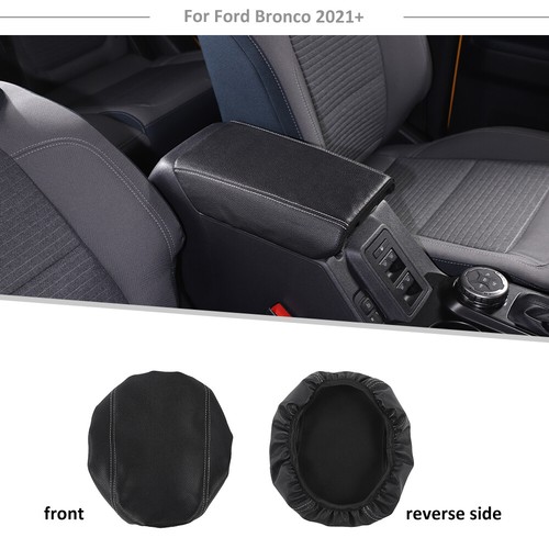 Leather Console Armrest Cover Storage Box Cushion Pad For Ford Bronco ...