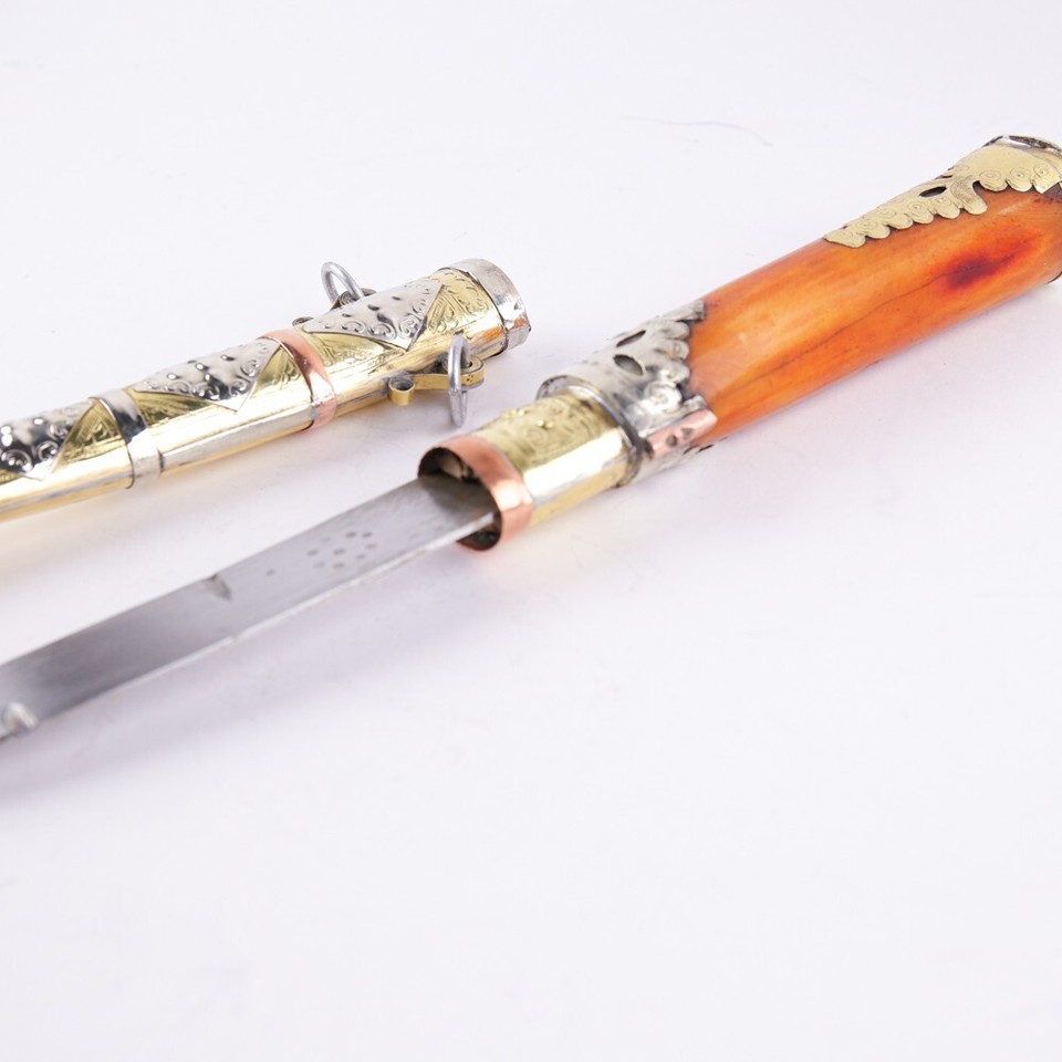 Moroccan Dagger Knife Islamic Authentic Handmade Jambiya Koummya Arabic ...