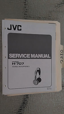 JVC h-707 service manual original repair book stereo headphones 2 pages ...