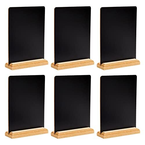 6 Pack Mini Chalkboard Signs 6x8 Inch Tabletop Chalk Board Sign with ...