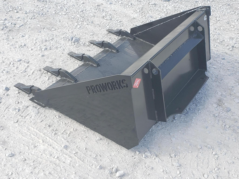 42" Low Profile Tooth Bucket Attachment Fits Toro Dingo Vermeer Mini ...