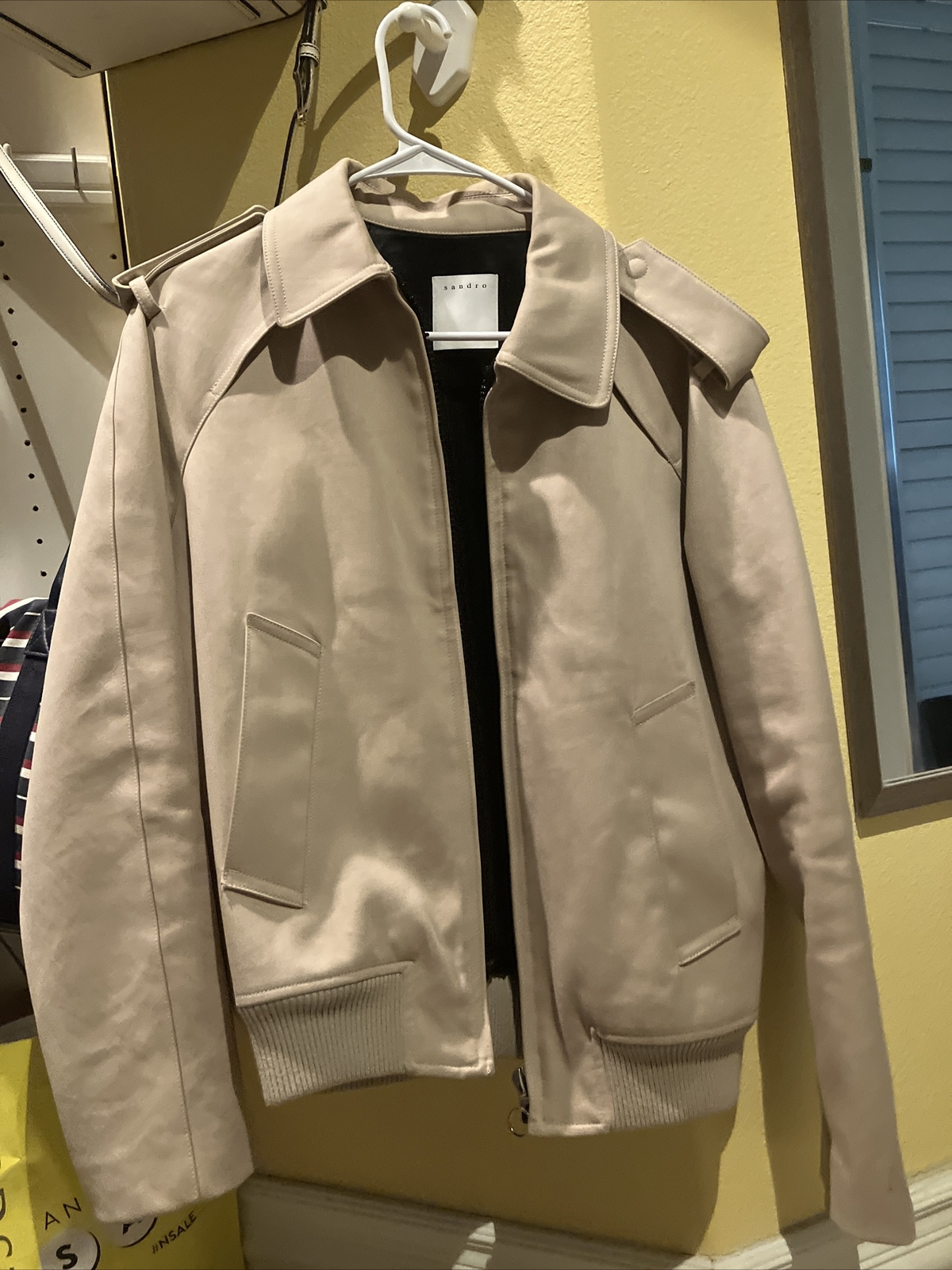 SANDRO Teddy wool-blend Twill Men’s jacket size M - Gem