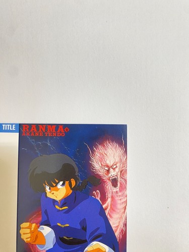 Ranma Ranma 1/2 Cassette Tape Index Card Label Sticker Kung Fu Blue ...