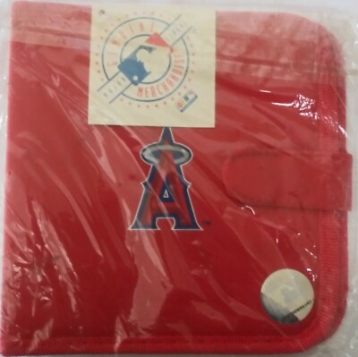 GENUINE MAJOR LEAGUE MERCHANDISE the angels. RED. 4 CDs/DVDs HOLDER ...