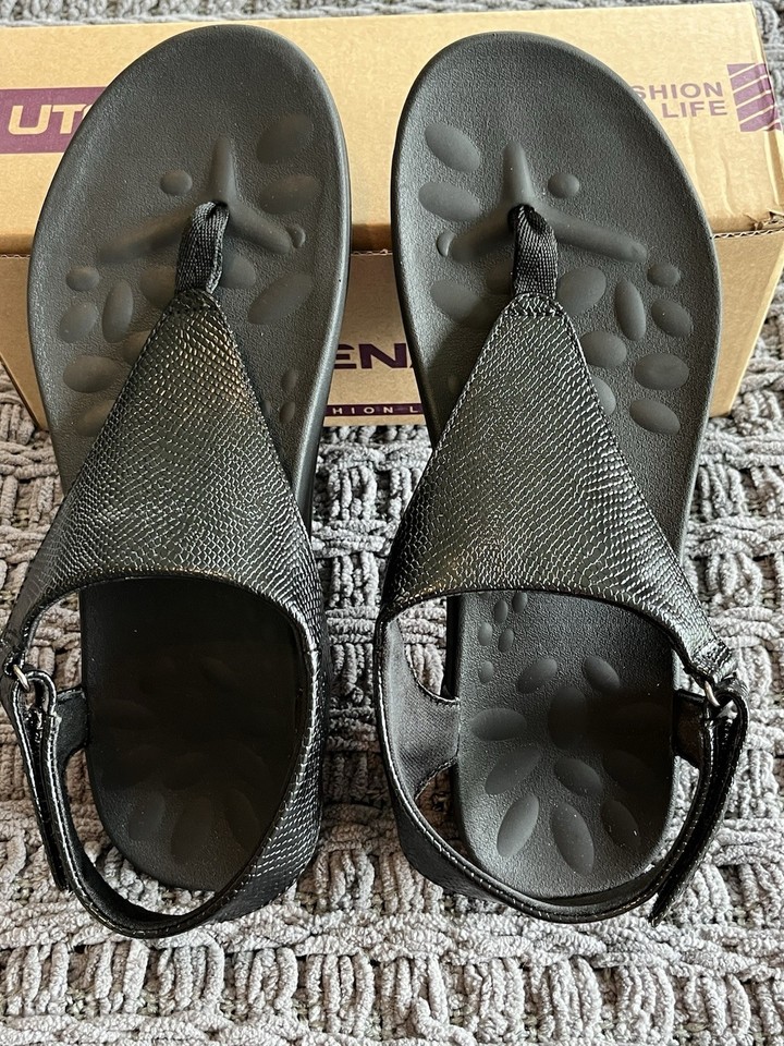 UTENAG Womens Arch Support Sandals Orthotic Adjustable Thong Flip Flops ...