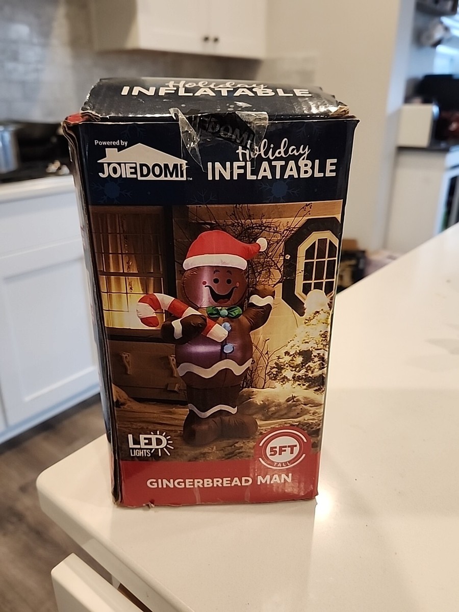 Christmas Inflatable Joiedomi 5ft Gingerbread Man | Outdoor LED Light ...