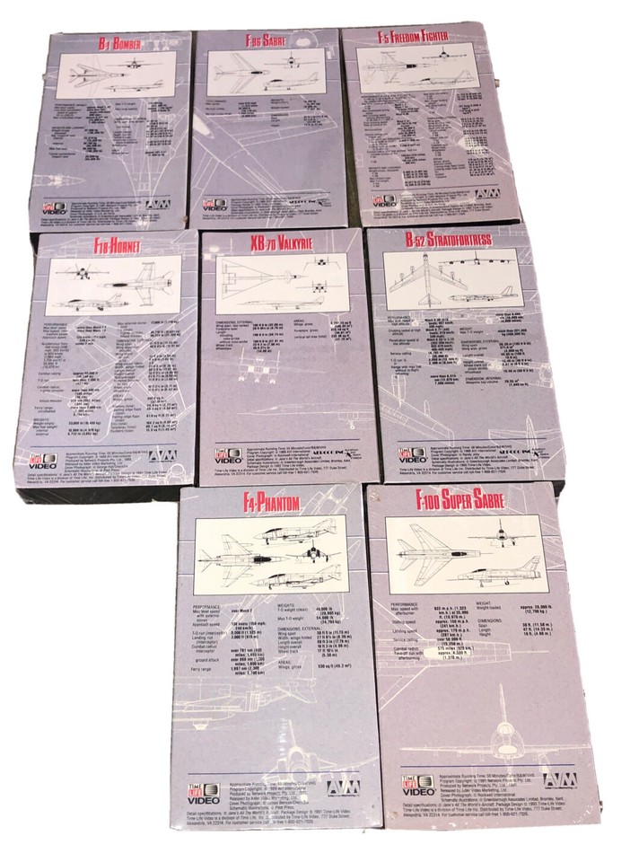 Great Fighting Jets Time Life VHS Vintage Lot Of 8 SEALED | eBay