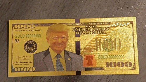 Donald Trump $1000 Bill, Bank Note - Gold Foil Commemorative | eBay