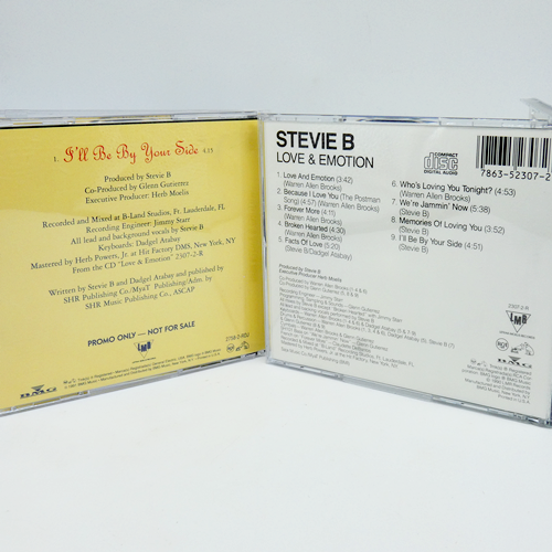 Stevie B 2 CD Lot I'll Be By Your Side (CD, Promo, 1991) Love & Emotion Ex NM Co | eBay