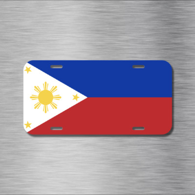 Filipino Philippines Manila Cebu Flag Vehicle License Plate Front Auto ...