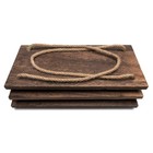 Rustic Hanging Rope Solid Wood Shelves Holder Floating Ladder Shelf ...