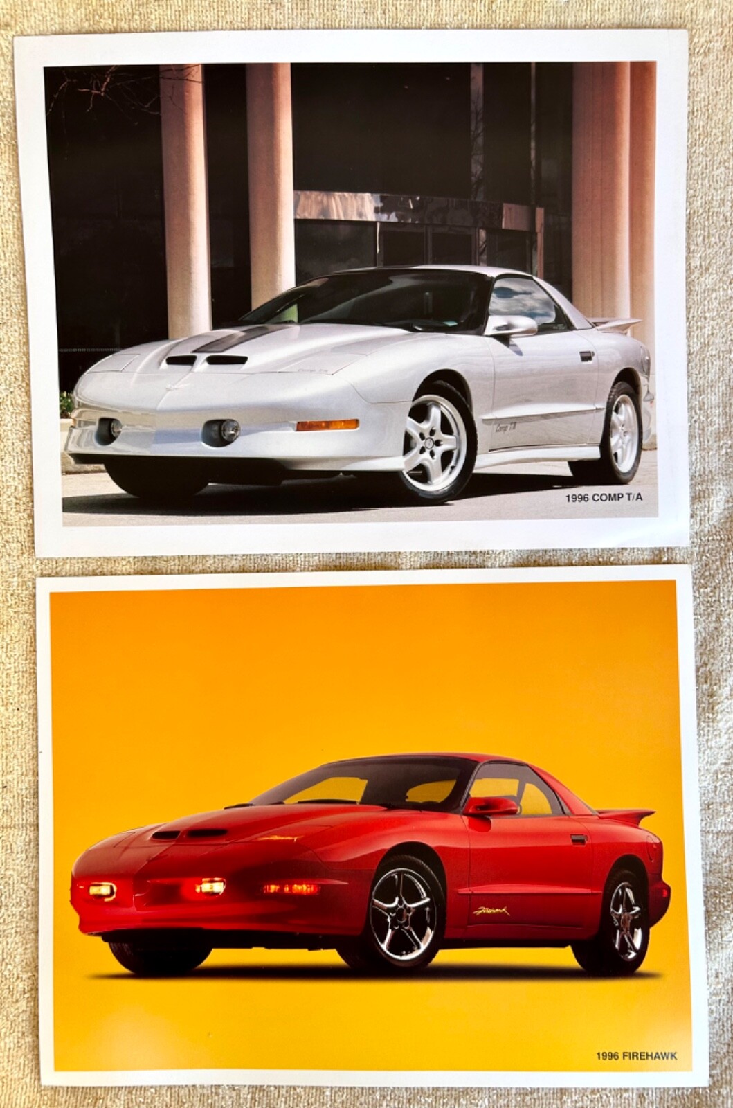 NOS 1996 FIREHAWK + COMP T/A Pontiac dealership factory sales promos 96 ...