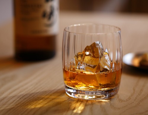 SUNTORY WHISKY HOUSE × Sghr Original Rocks Glass "TARU (Barrel)" in Box ...