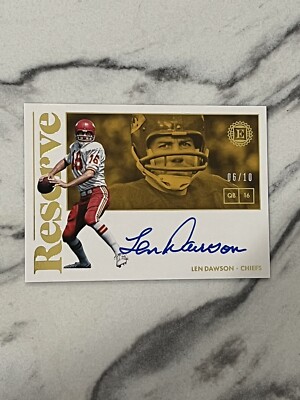 LEN DAWSON 2018 Panini Encased Gold Reserve Autograph 6/10 Auto KC ...