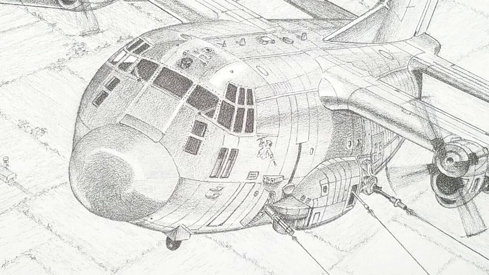 AC-130U Gunshiip 4th Special Operations Squadron Ghostriders 16" x 20 ...