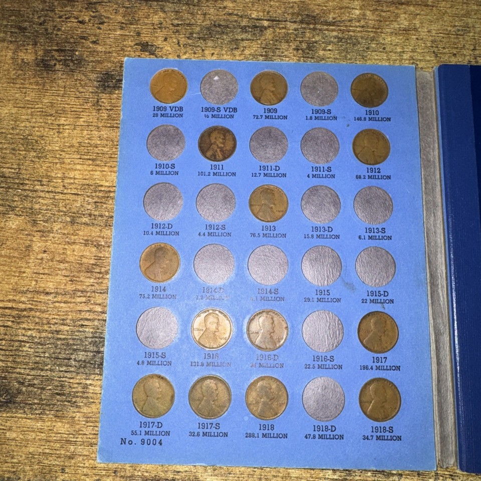 Lincoln Wheat Penny One Cent coin collection lot 1909 1959 80 coins w ...