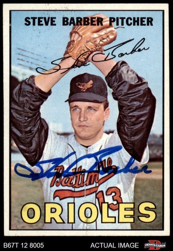 1967 Topps #82 Steve Barber Orioles AUTO Signed | eBay