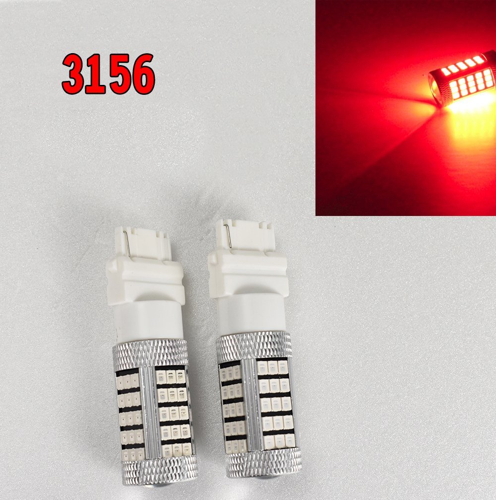 Strobe Flash Brake Stop Lights 63 LED Bulb Red T25 3156 3456 K1 Fits ...