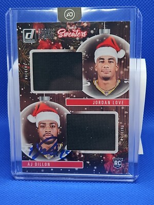 2020 Donruss Sweaters RC Duo Jordan Love/AJ Dillon (signed/auto) pulled ...