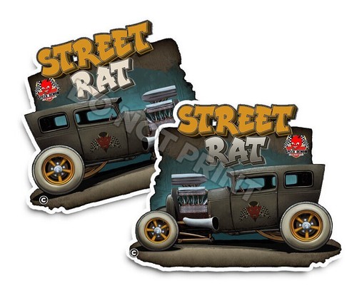 Street Rat - 1929 Model Speed Demon Stickers Rat Rod Vinyl DECALS ...