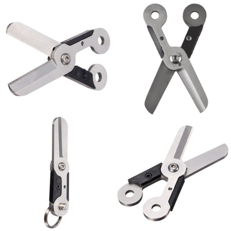 3PCS Gear Mini Scissor Spring Load Detachable Keychain Multi Tool ...