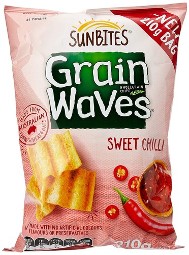 Sunbites Grain Waves Chips Sweet Chilli Chips, 12 x 210 Grams - FAST ...