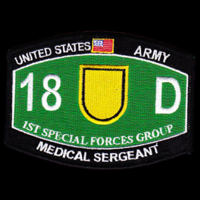 ARMY 18D 1ST SPECIAL FORCES GROUP MEDICAL SERGEANT HAT PATCH US ARMY | eBay