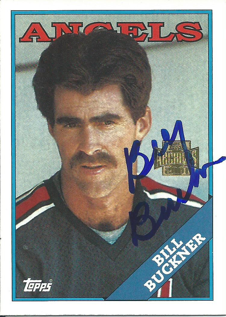 BILL BUCKNER ANGELS DODGERS ALL-STAR 1988 TOPPS SIGNED AUTOGRAPH CARD d ...