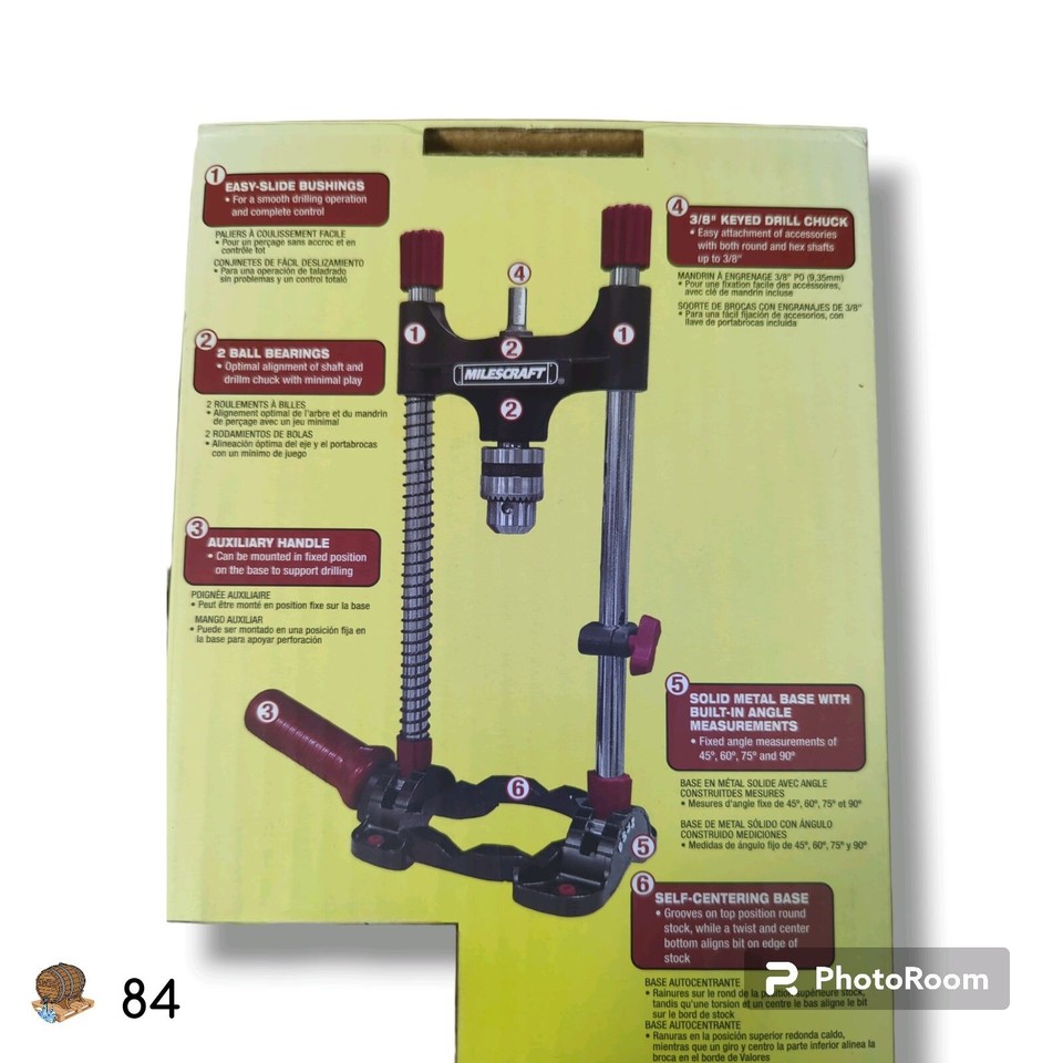 Milescraft 1318 DrillMate Portable Drill Guide - Drill Guide Attachment ...