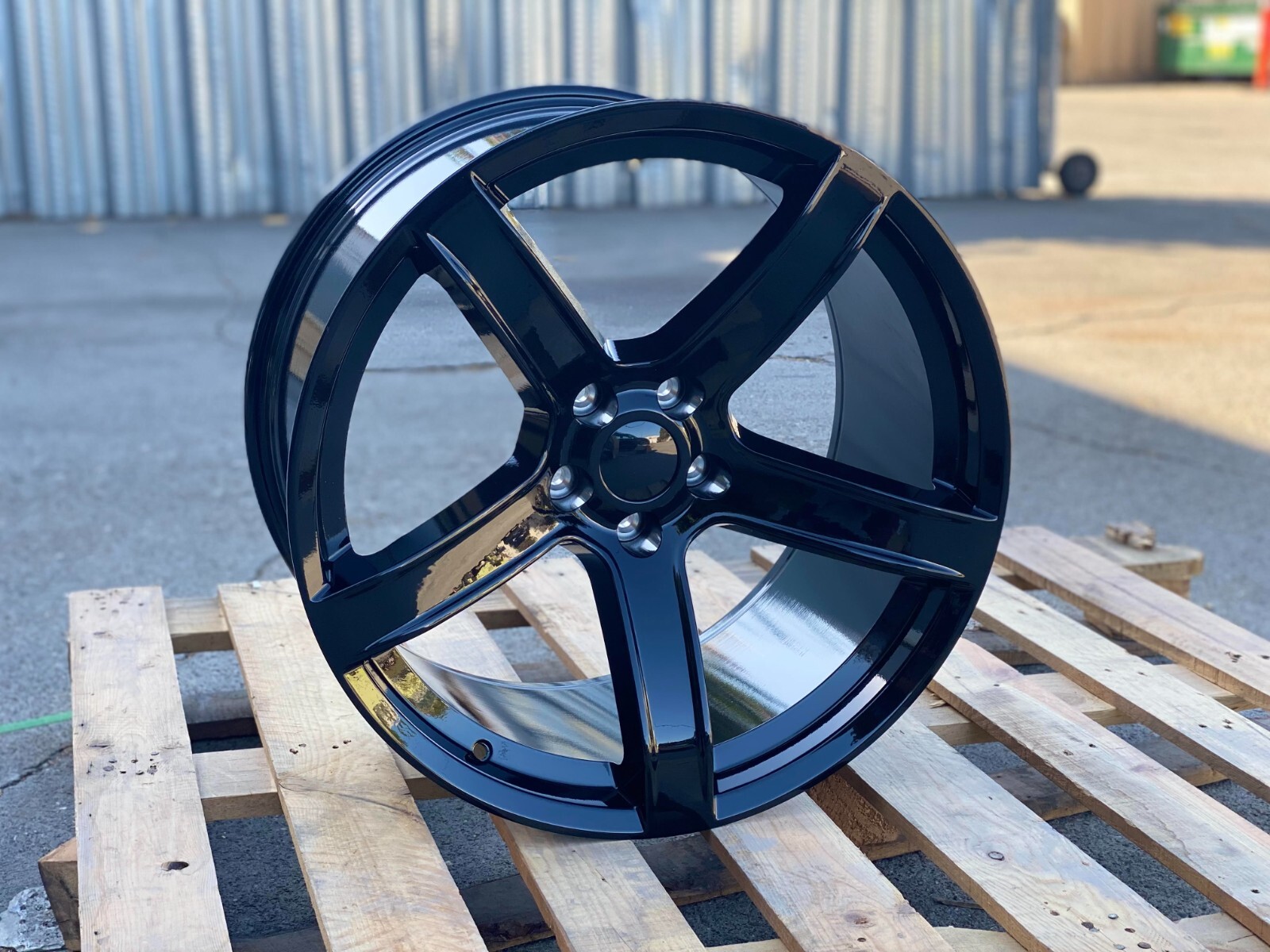 20x9.5 20x11 Flow Formed Gloss Black Rims Fit Dodge Challenger Charger ...