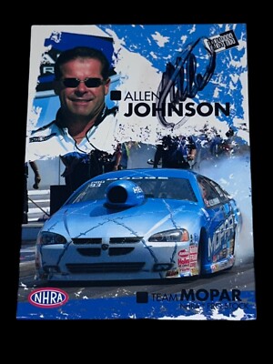 Allen Johnson DODGE MOPAR 2005 PRESS PASS autographed V1 NHRA RACING ...