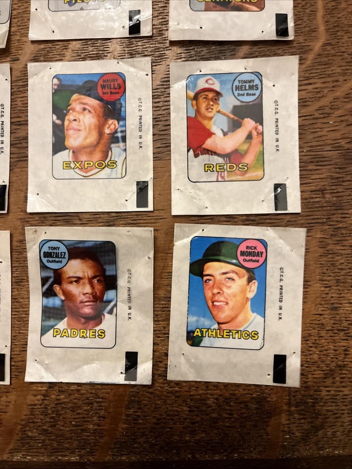1969 Topps Decals Lot 38 Assorted Low Grade Several HOF | eBay