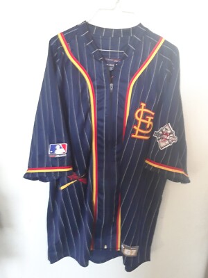 St Louis Cardinals Men's Full Zip Striped Jersey MLB ESCO Athletics #67 ...