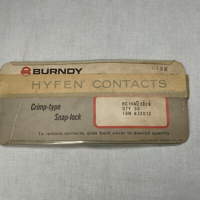 BURNDY HYFEN CONTACTS RC16M23D28 / RC16M23D28 (NEW IN BOX) / PACK OF 50 ...