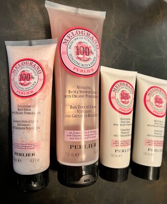 PERLIER Pomegranate Beauty Set (B& S Gel, B. Scrub, H. Cream) | eBay