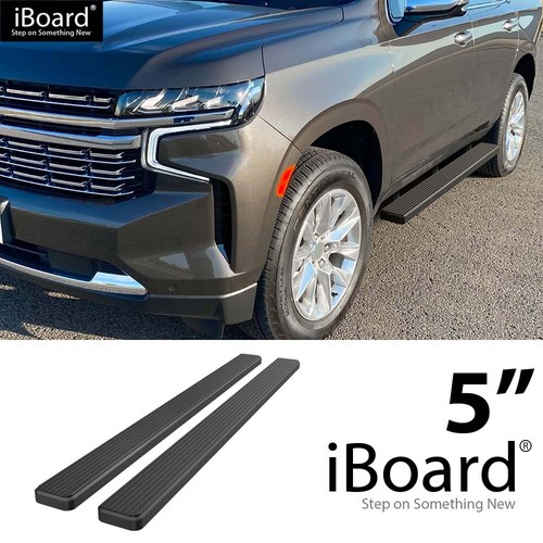 APS Running Board Side Step 5in Aluminum Black Fit Chevy Tahoe GMC ...